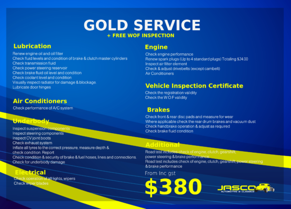 GOLD SERVICE - Jasco Automotive Ltd